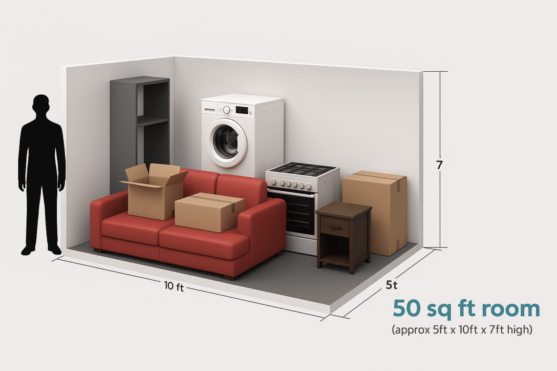 5x10 Storage Unit Guide: What Fits in 50 Sq Ft?